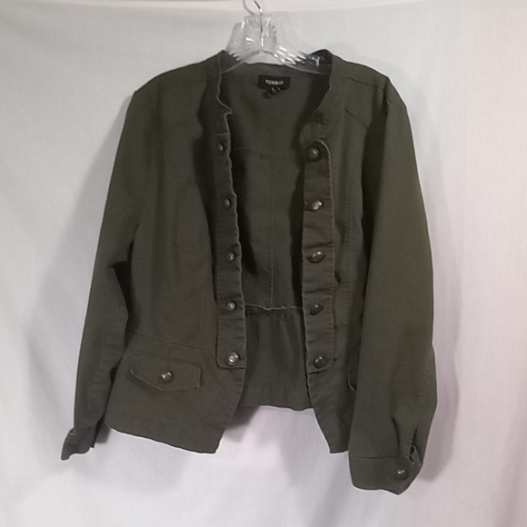torrid | Jackets & Coats | Torrid Army Green Military Twill Jacket Size ...
